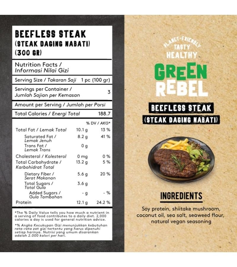 Green Rebel - Beefless Steak - Lotus Food Services - F&B and Kitchen ...